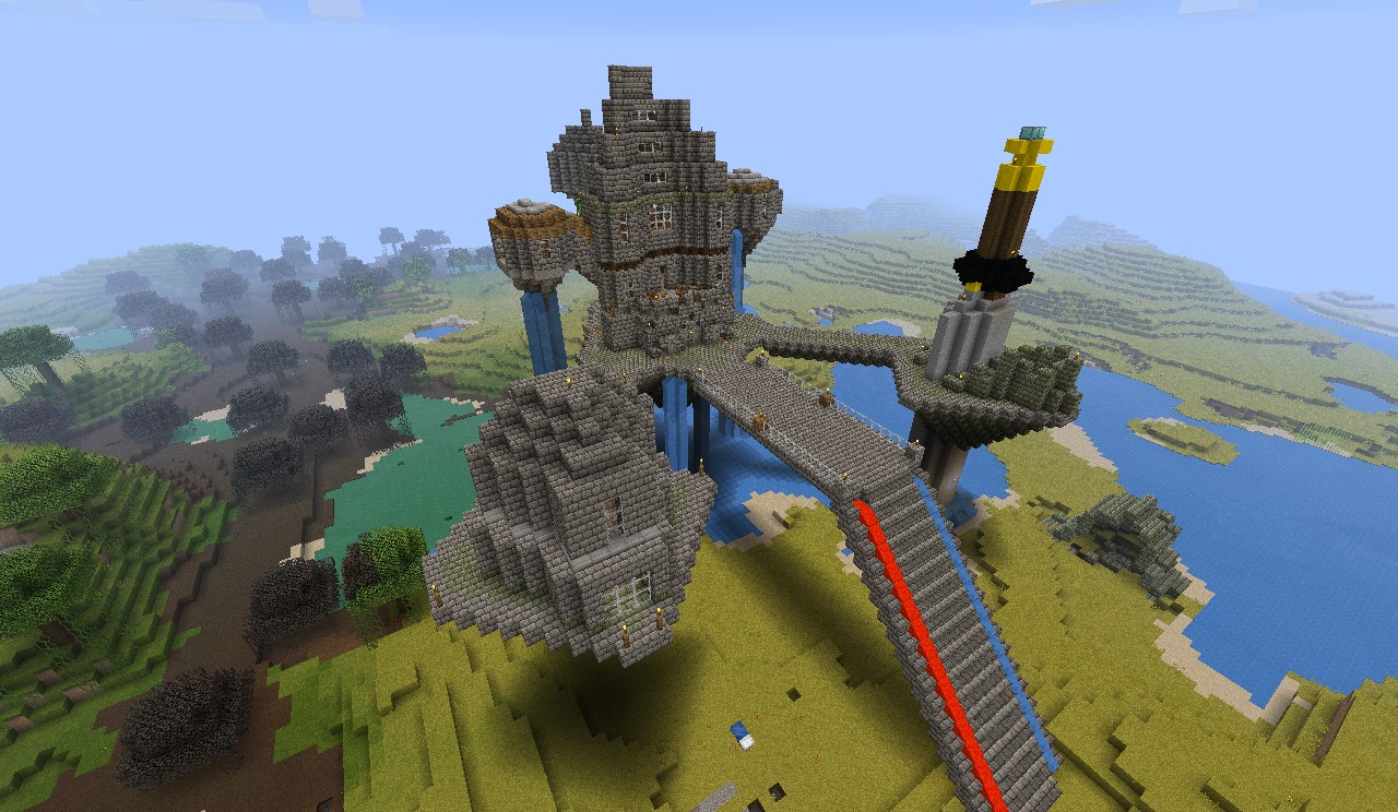 Minecraft floating castle map - vsasystems